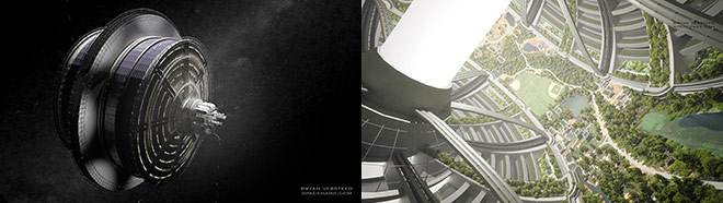 kalpana one space settlement interior view – NSS